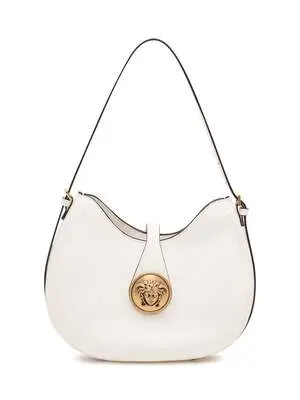Versace Versatile Mini Hobo Shoulder Bag In Lamb Leather