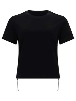 Burberry Cotton Short Sleeve T-shirt With Adjustable Hem - Black