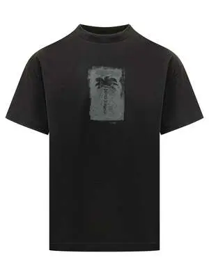 Palm Angels Brushed Palm Logo Regular T-shirt