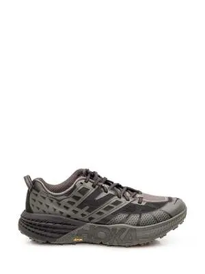 Hoka One One U Speedgoat 2 Trail Running Sneakers - Black/asphalt Grey