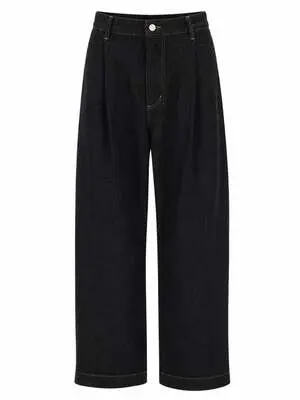 Studio Nicholson 100% Cotton Tapered Trousers - Black