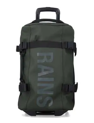 Rains Texel Cabin Handbag With Silent Wheels & Telescopic Handle, 48 Cm - Green