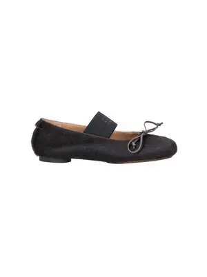 MAISON MARGIELA Structured Mini Ballet Flats In Cowhide With Contrast Leather