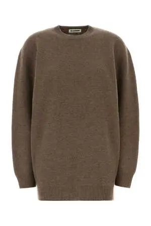 JIL SANDER Oversized Mud Wool Blend Sweater