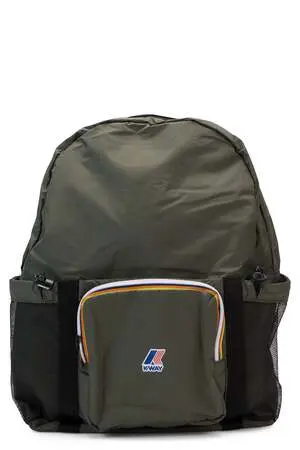 K-WAY Le Vrai 4.0 Michel Nylon Backpack With Wide Opening, 42 Cm - Green