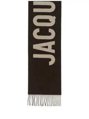 Jacquemus Jacquard Logo Scarf 180 X 35 Cm - Brown