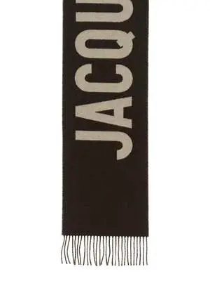 Jacquemus Jacquard Logo Scarf 180 X 35 Cm - Brown