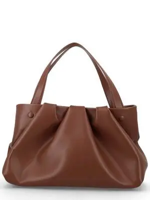THEMOIRE Ruched Tote Bag - Brown