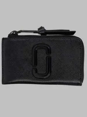 Marc Jacobs Leather Zip Wristlet Wallet - Black