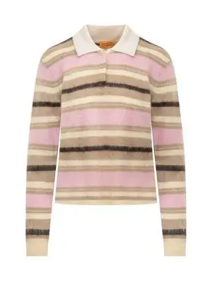 Guest In Residence Grizzly Cropped Rugby Polo