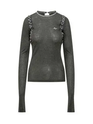 MSGM Long Sleeve Logo T-shirt