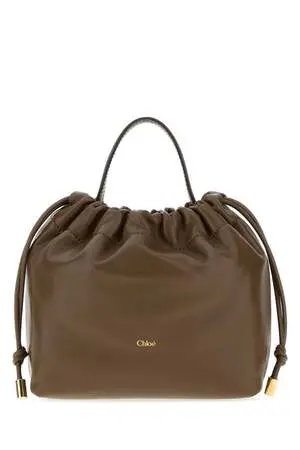 Chloé Mini Mud Leather Handbag With Icons Crossbody