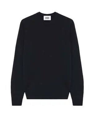 Alpha Studio Merino Wool Crewneck Sweater - Blu Notte