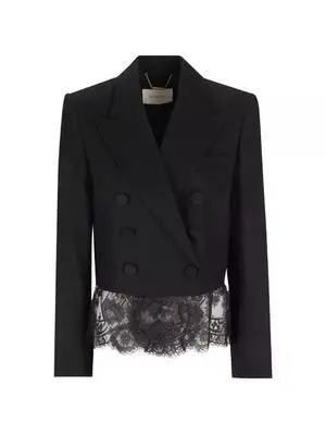 Zimmermann Lace-trim Double-breasted Blazer