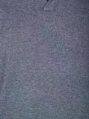 Brunello Cucinelli Spread-collar Knitted Sweater - Blue