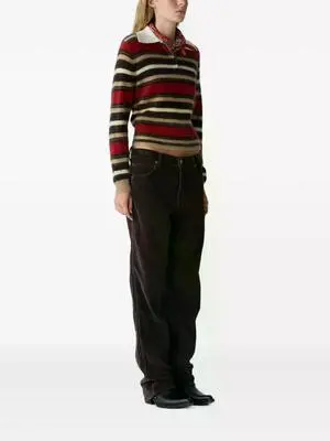 Guest In Residence Striped Cropped Sweater