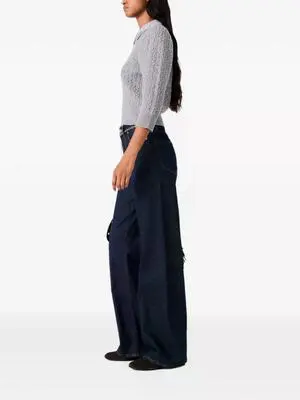 Maje Cable-knit Detachable-collar Jumper