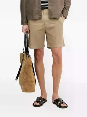 Marc O'polo Belted Logo-patch Shorts - Neutrals