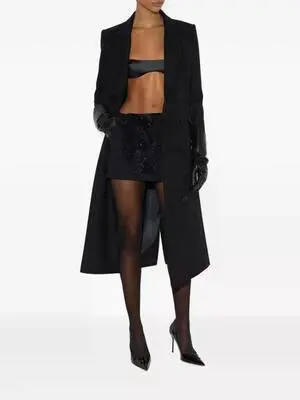 Elisabetta Franchi Double-layer Crêpe Miniskirt With Crystals