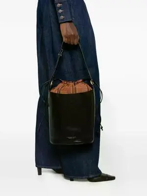 THE BRIDGE Logo-print Bucket Bag - Black