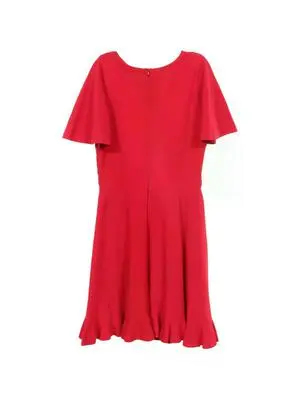 Valentino Garavani 2000s Lace-panel Ruffled Midi Dress