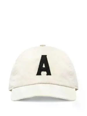 AUTRY Logo-patch Corduroy Baseball Cap - Neutrals
