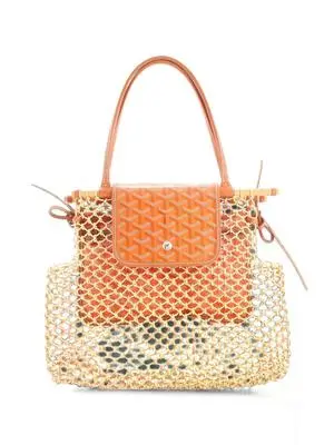 Goyard Aligre Bag Raffia Net With Coated Canvas Tote Bag - Neutrals