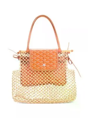 Goyard Aligre Bag Raffia Net With Coated Canvas Tote Bag - Neutrals