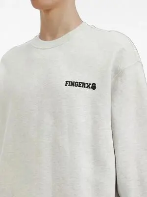 FINGERCROXX Logo-print Sweater - Grey