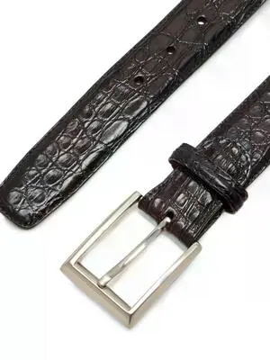Magnanni Cocoarcade Crocodile-effect Leather Belt