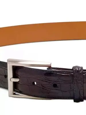 Magnanni Cocoarcade Crocodile-effect Leather Belt