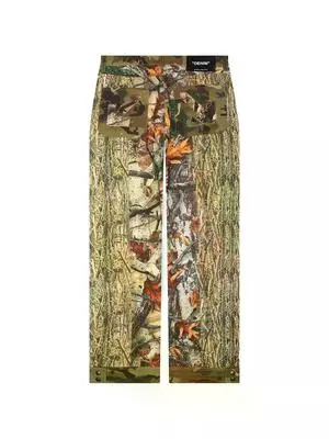 Off-White Camo-print Straight-leg Jeans - Green
