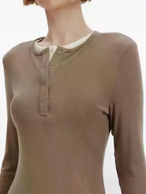 B+AB Layered-detail Henley T-shirt