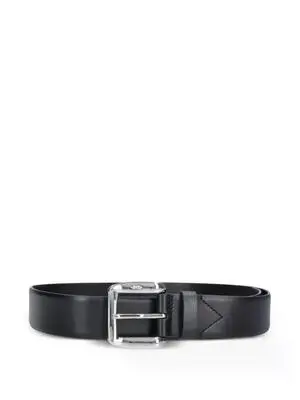 J & M DAVIDSON Bonny Smooth Leather Belt - Black