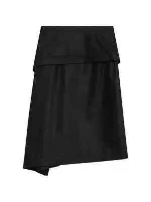 FERRAGAMO Layered Asymmetric Midi Skirt