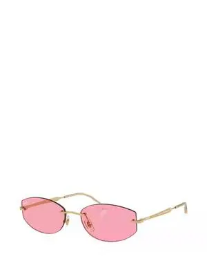 Ray-ban Rimless Irregular-frame Sunglasses - Gold