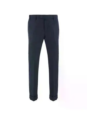 Jacob Cohen Pressed-crease Turn-up Trousers - Blue