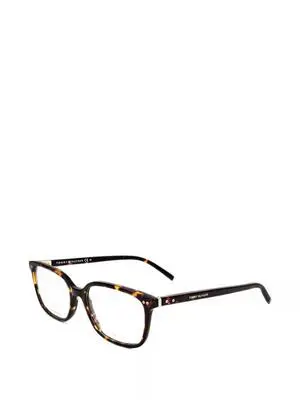 Tommy Hilfiger Tortoiseshell-effect Rectangle-frame Glasses - Brown