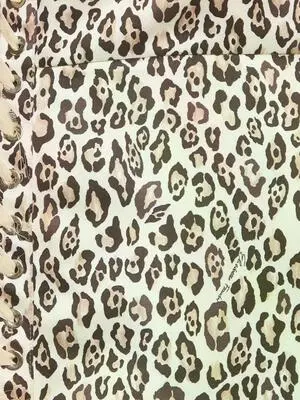 Elisabetta Franchi Lace-up Leopard-print Mini Skirt