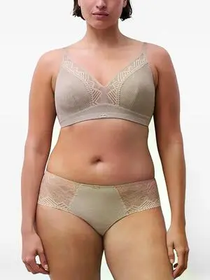 Chantelle Origins Geometric Lace-panelled Bra