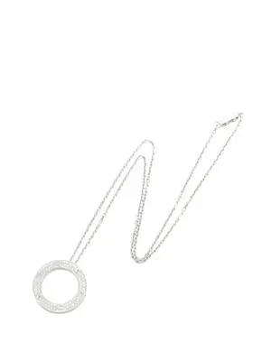 Cartier 2010s Love Circle Diamond Necklace - Silver