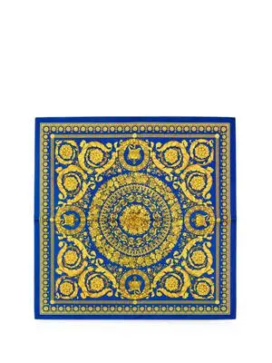 Versace Barocco Silk Scarf - Blue