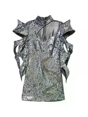 MITILIANE COUTURE Sequin-embellished Cut-out Mini Dress