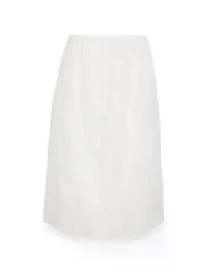 JNBY Fringe-jacquard Midi Skirt - Neutrals
