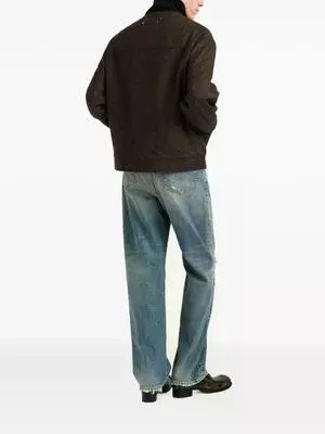 MAISON MARGIELA Herringbone-pattern Zipped Bomber Jacket