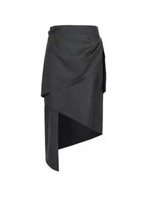 JNBY Asymmetric Belted Midi Skirt