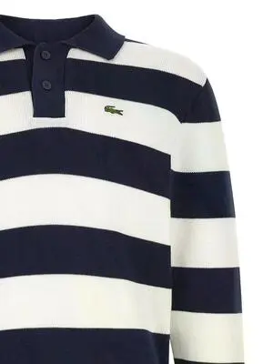 Lacoste Striped Polo-collar Long-sleeves Polo Shirt
