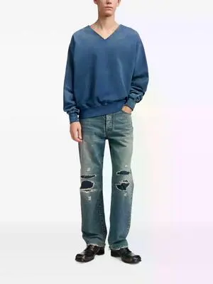 MAISON MARGIELA Washed V-neck Sweatshirt