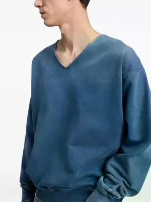 MAISON MARGIELA Washed V-neck Sweatshirt