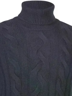 GRAN SASSO Cable-knit Roll-neck Sweater